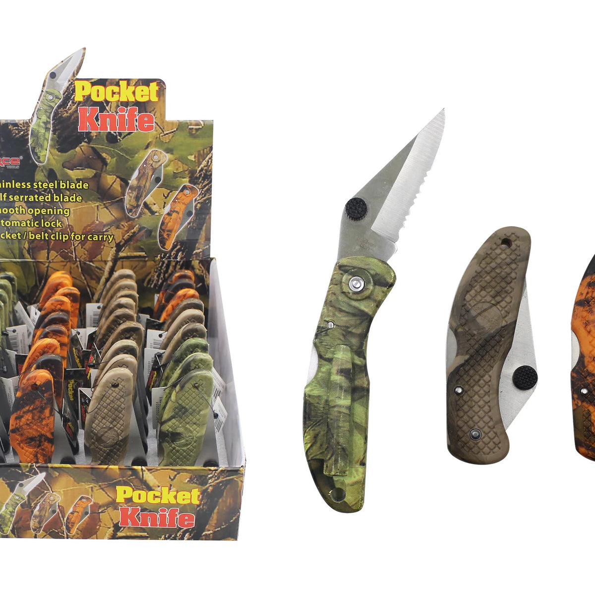 Camo Pocket Knife – Verns Minnows